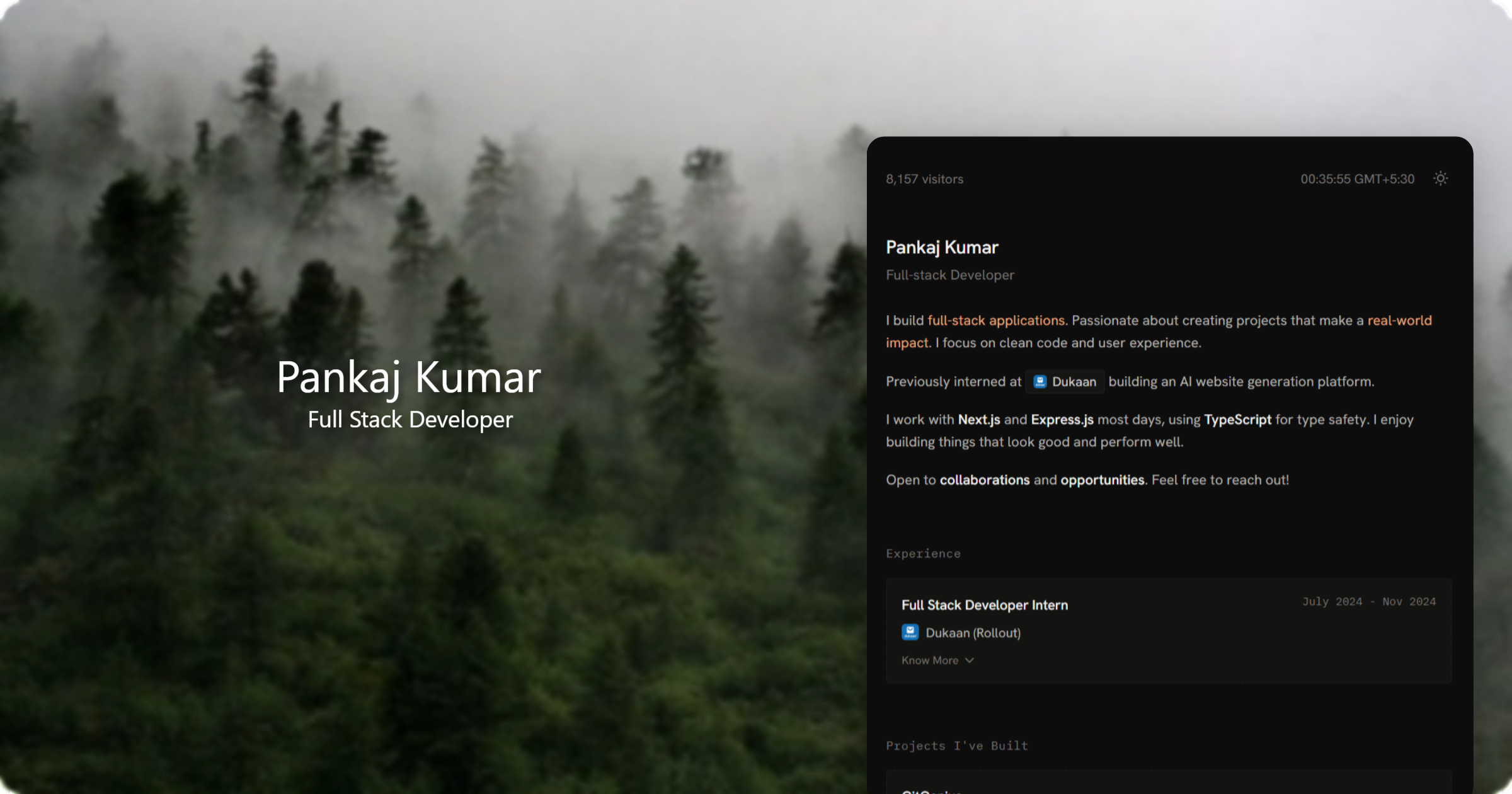 Pankaj Kumar | Full-stack Developer Portfolio